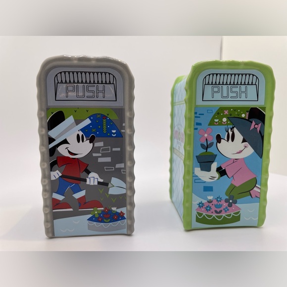 Disney | Kitchen | Disney Mickey And Minnie Trash Bins Sp Shakers Epcot ...